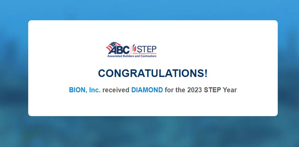 BION, inc. receives DIAMOND STEP award from ABC - BION, inc.